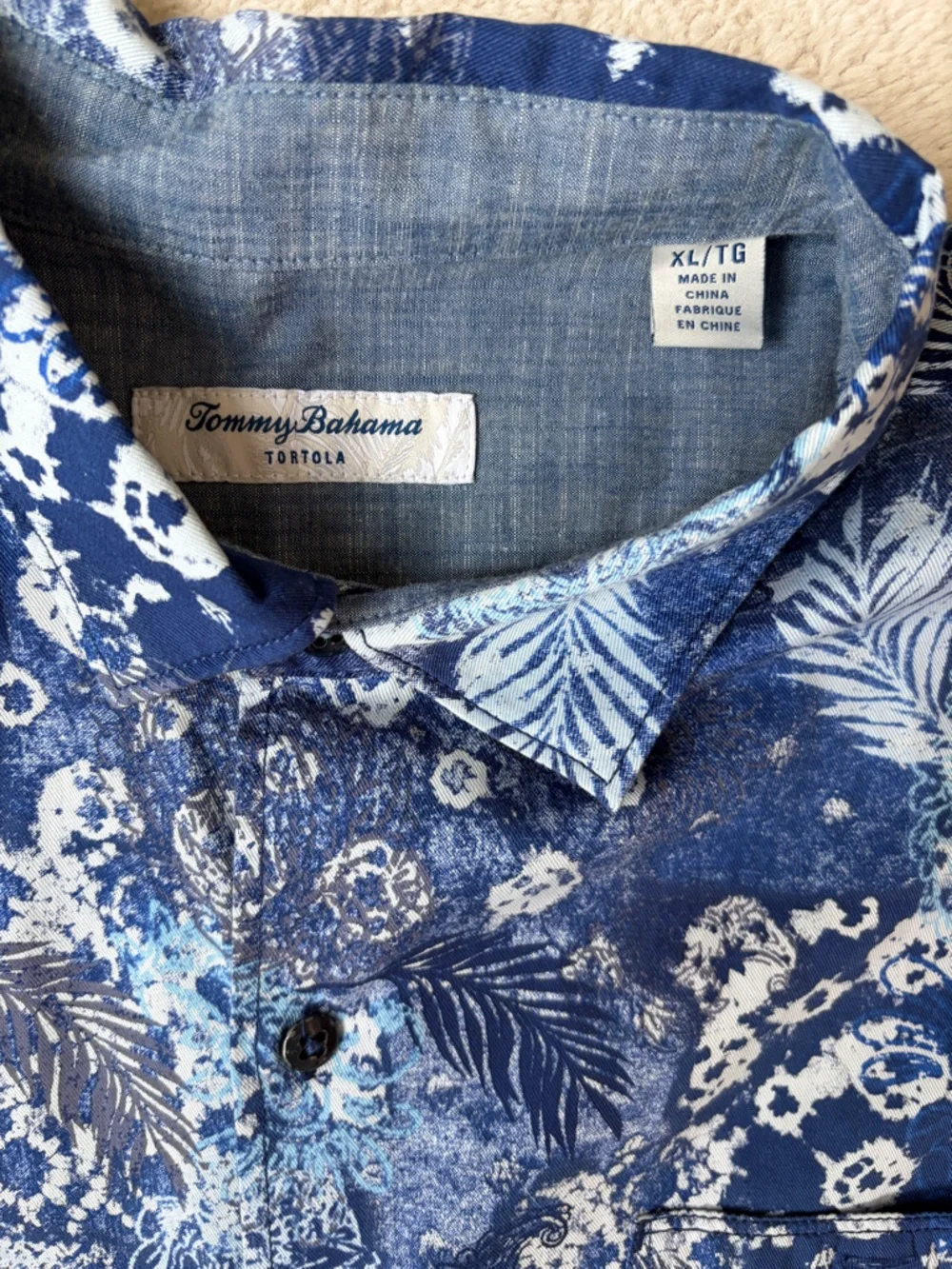 Tommy Bahama | Shirts | Tommy Bahama Tortola Bandana Blue Buttonup Long ...